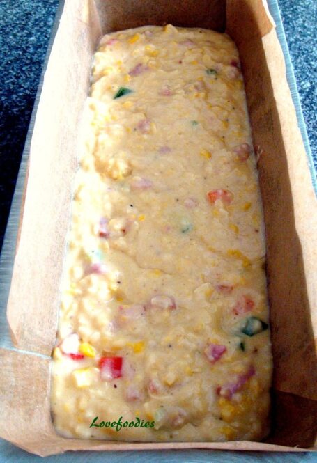 Cheesy Bacon, Sweetcorn and Pepper Bread