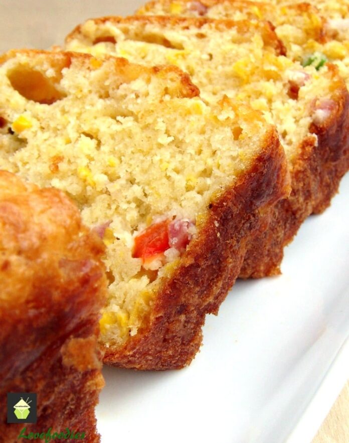 Cheesy Bacon, Sweetcorn and Pepper Bread