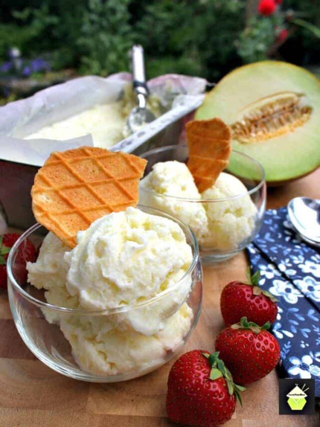 Easy Creamy Melon Ice Cream | Lovefoodies