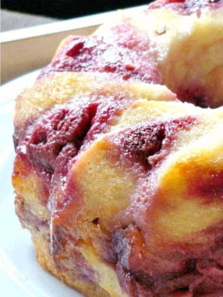 Fluffy Raspberry Ripple Bread and Butter Pudding | Lovefoodies