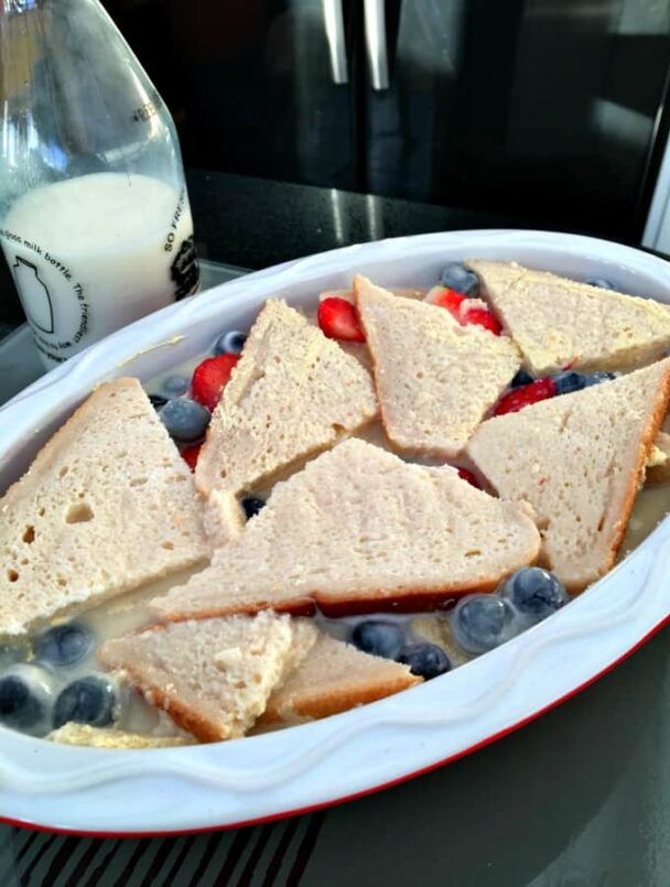 Fluffy Raspberry Ripple Bread and Butter Pudding | Lovefoodies