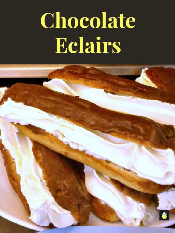 Cream Filled Chocolate Eclairs