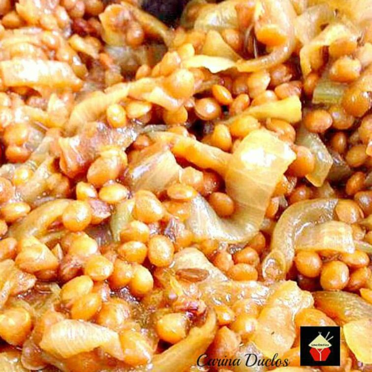 Caramelized Onions and Lentils | Lovefoodies
