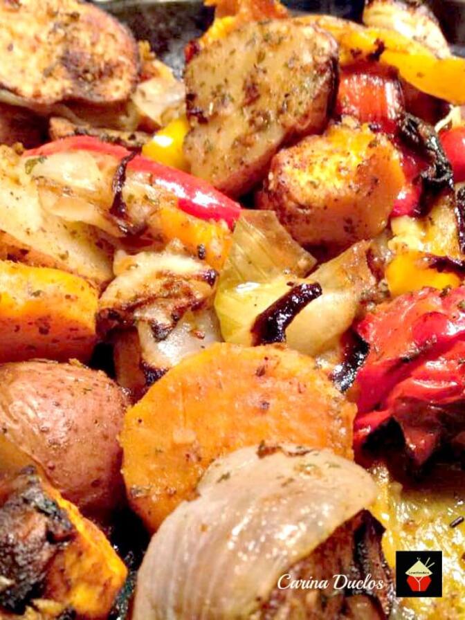 Roasted Garlic and Herb Vegetables | Lovefoodies