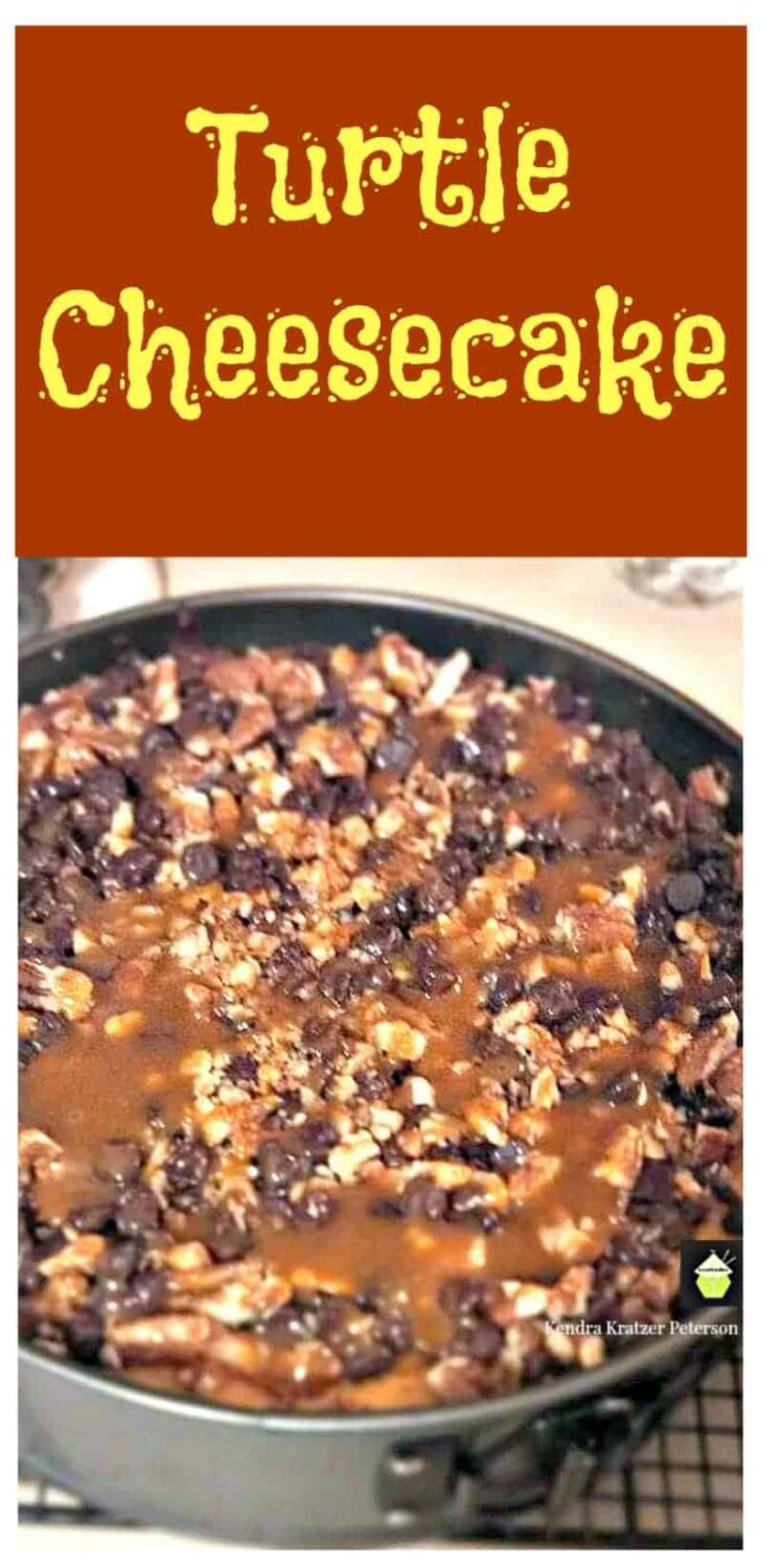 Turtle Cheesecake is a delicious baked cheesecake topped with pecans ...