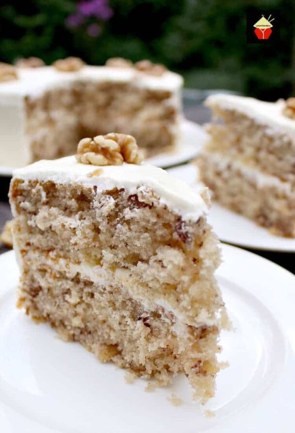 Walnut Cake is a deliciously easy recipe. The cake is so soft and fluffy!
