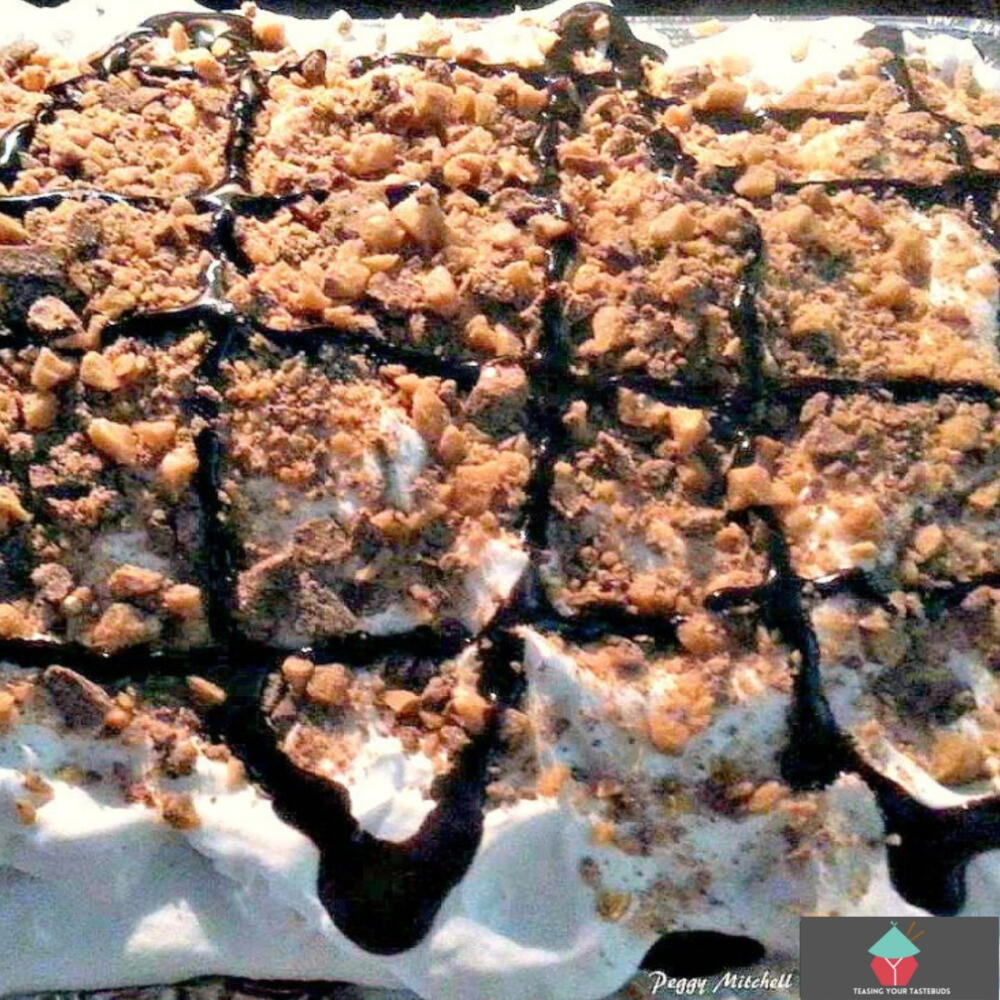 Chocolate Caramel Fudge Sheet Cake | Lovefoodies