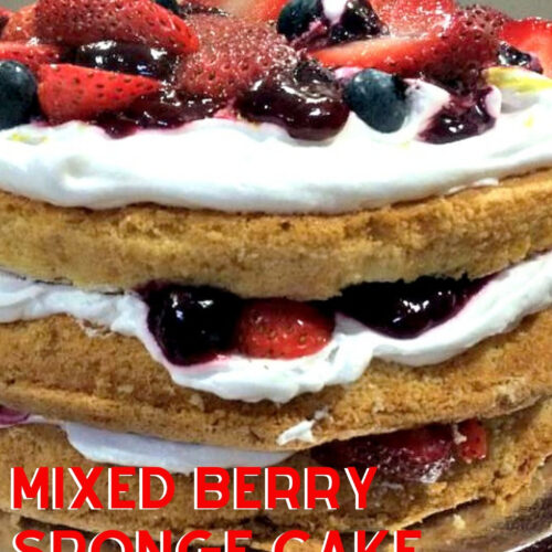 Mixed Berry Sponge Cake | Lovefoodies