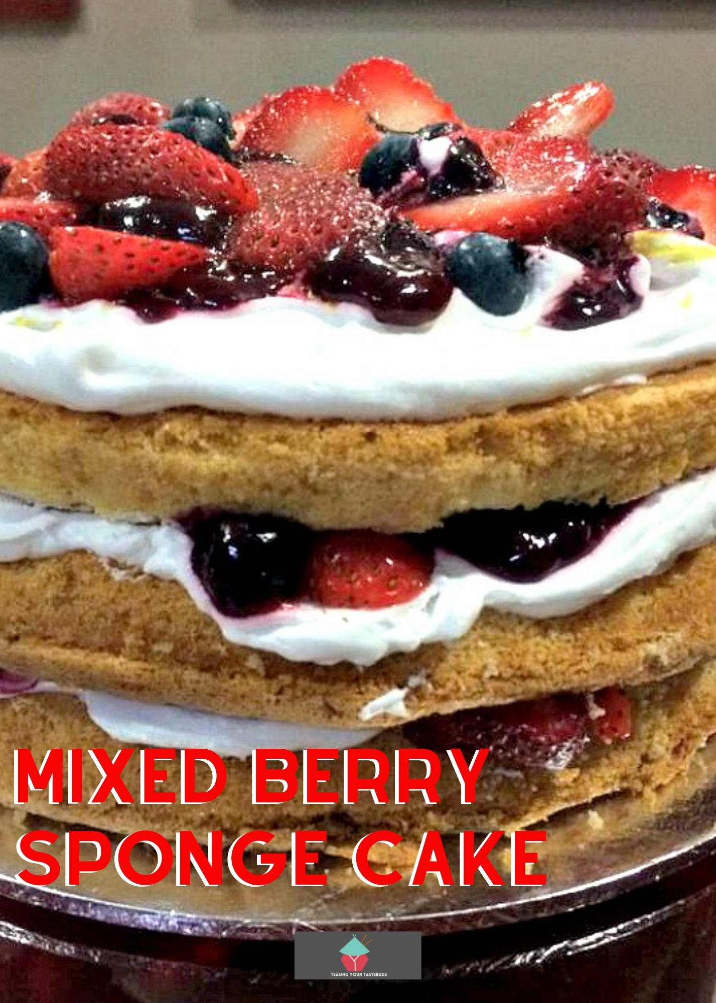 Mixed Berry Sponge Cake | Lovefoodies