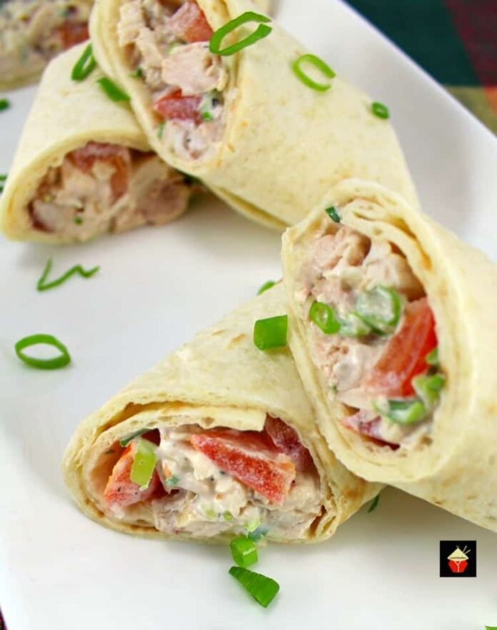 Deluxe Chicken Salad Wraps | Lovefoodies