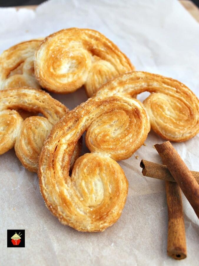 Easy French Palmier Cookies|Classic French Buttery Sweet Flaky Pastry ...