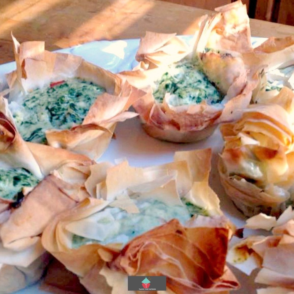 Spinach Cream Cheese Filo Nests | Lovefoodies