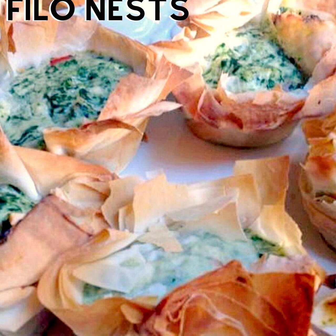 Spinach Cream Cheese Filo Nests | Lovefoodies