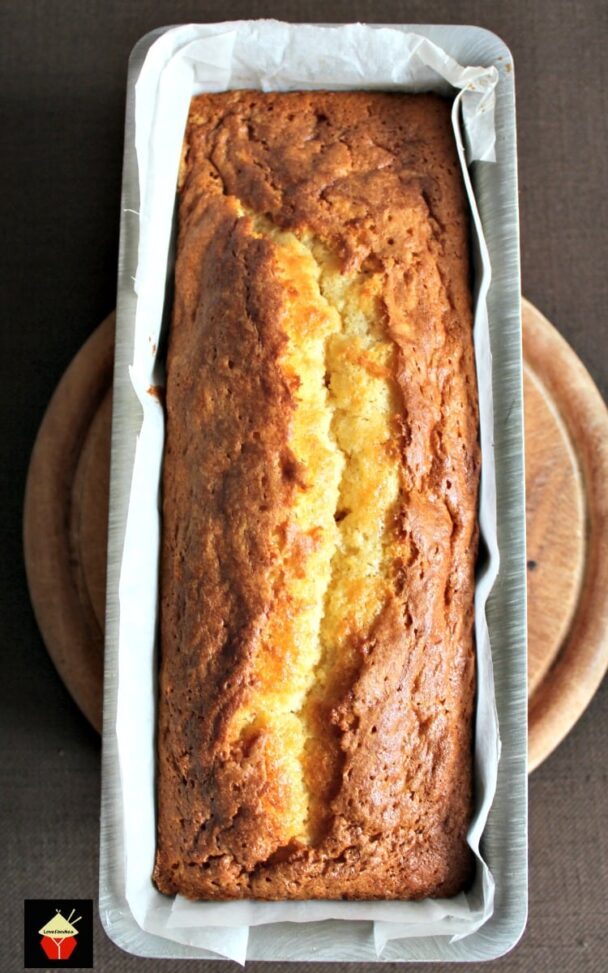 Homemade Vanilla Pound, Loaf Cake, classic, made from scratch easy recipe.