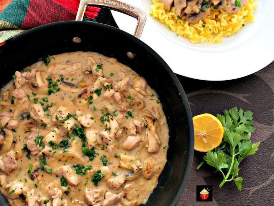 Creamy Chicken Stroganoff Recipe, Easy, low fat recipe