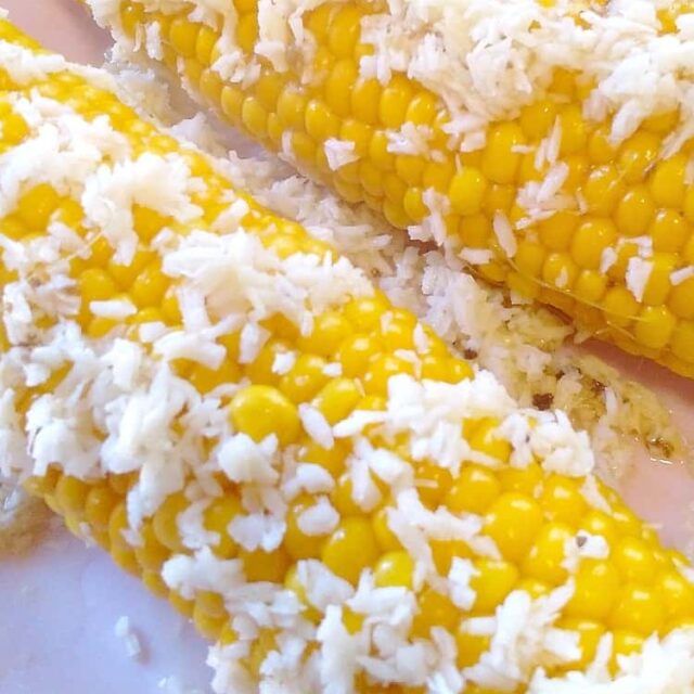 Coconut Corn. Corn cooked in a rich and creamy coconut broth gives a ...