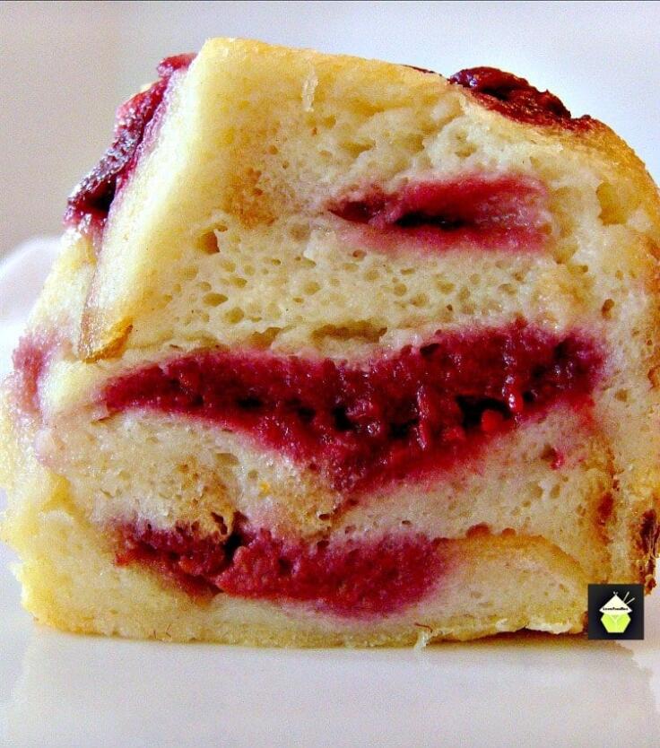 Fluffy Raspberry Ripple Bread and Butter Pudding | Lovefoodies