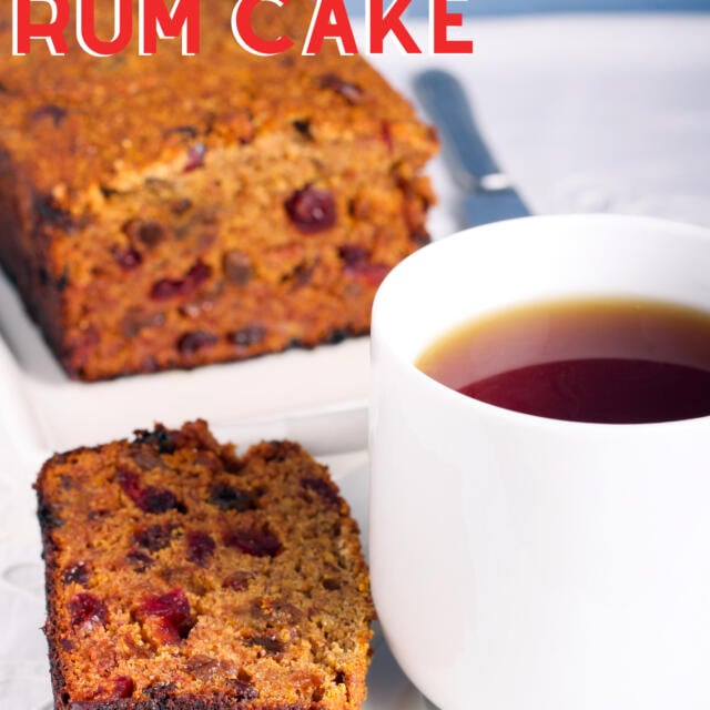 Caribbean Rum Cake, Soft cake, with rum, raisins, great for Christmas