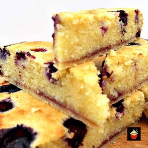 Blueberry Frangipane. A delicious blueberry lemon almond cake