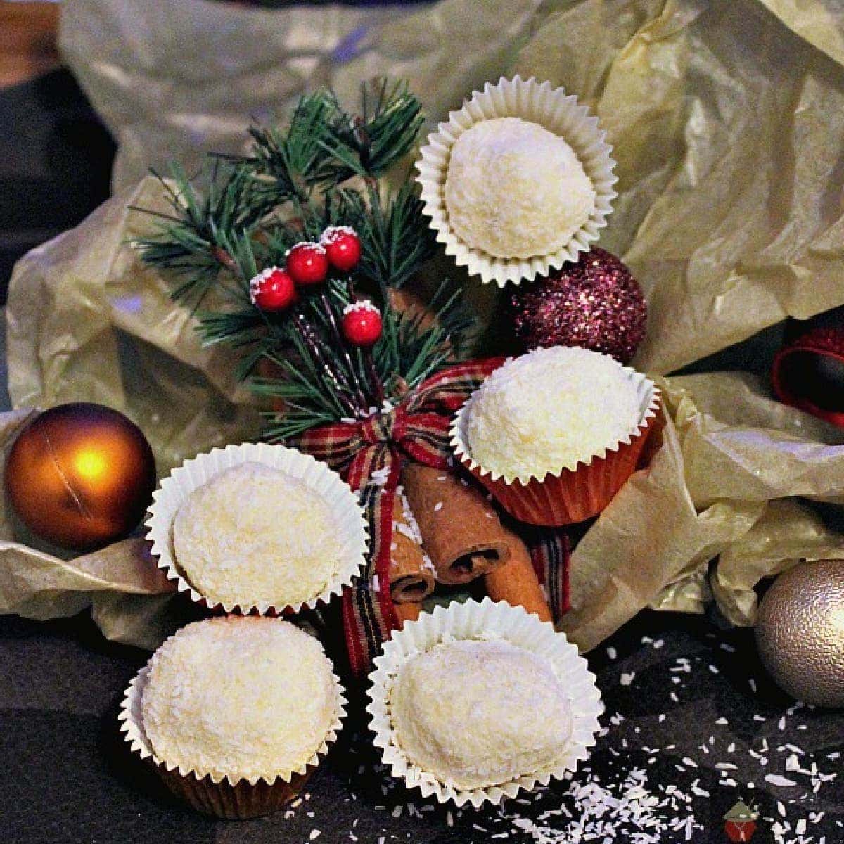 Coconut and Rum White Chocolate Truffles | Lovefoodies