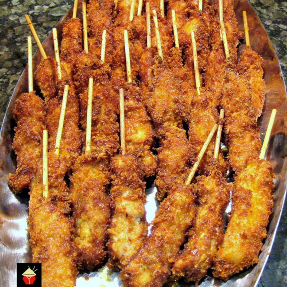 Breaded Chicken Skewers | Lovefoodies