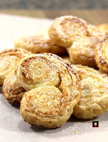Easy French Palmier Cookies|Classic French Buttery Sweet Flaky Pastry ...