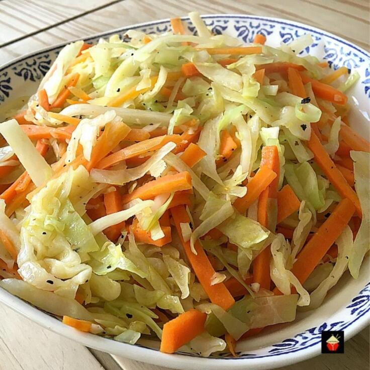 Easy Garlic Cabbage and Carrots is a lovely side dish!