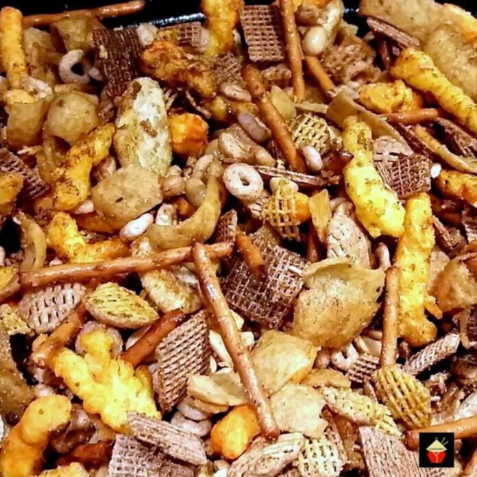 Slow Cooker Nuts and Bolts. A very easy recipe and so flexibl