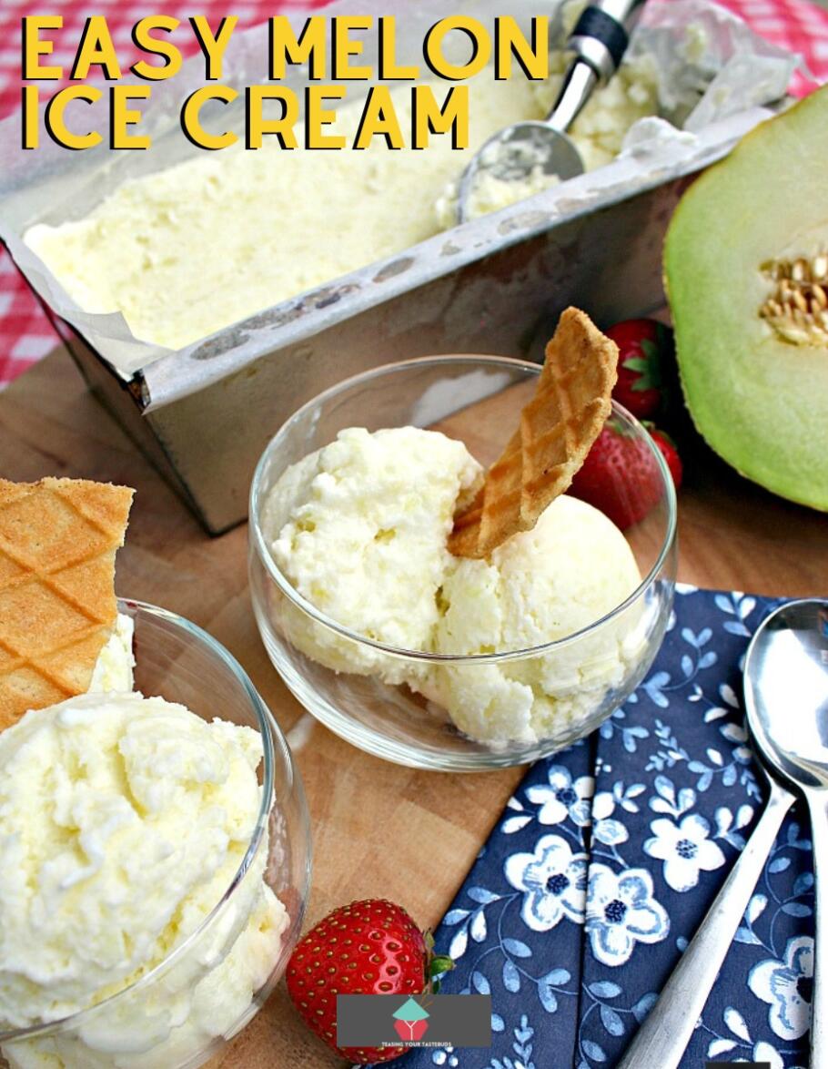 Easy Creamy Melon Ice Cream | Lovefoodies