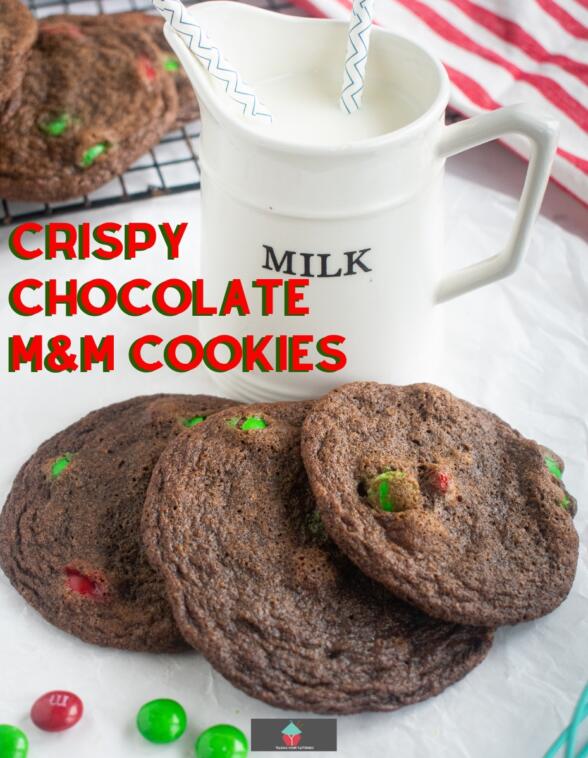 Crispy Chocolate M&M Cookies | Lovefoodies